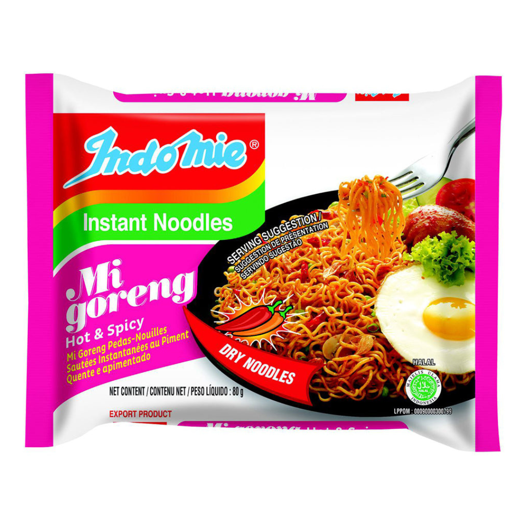 Indomie Instant Noodles Mi Goreng Hot & Spicy 80g – Lunar Mart