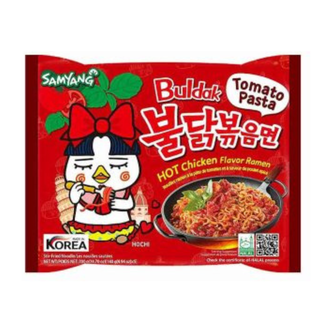 Samyang Buldak Tomato Paste Hot Chicken Flavor Ramen 140g – Lunar Mart